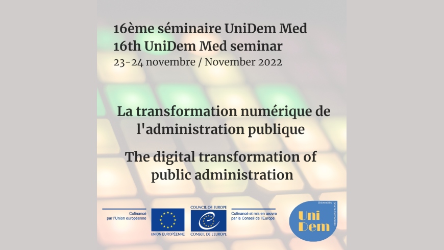 DIGITAL TRANSFORMATION OF PUBLIC ADMINISTRATION - 16th UniDem Med ...